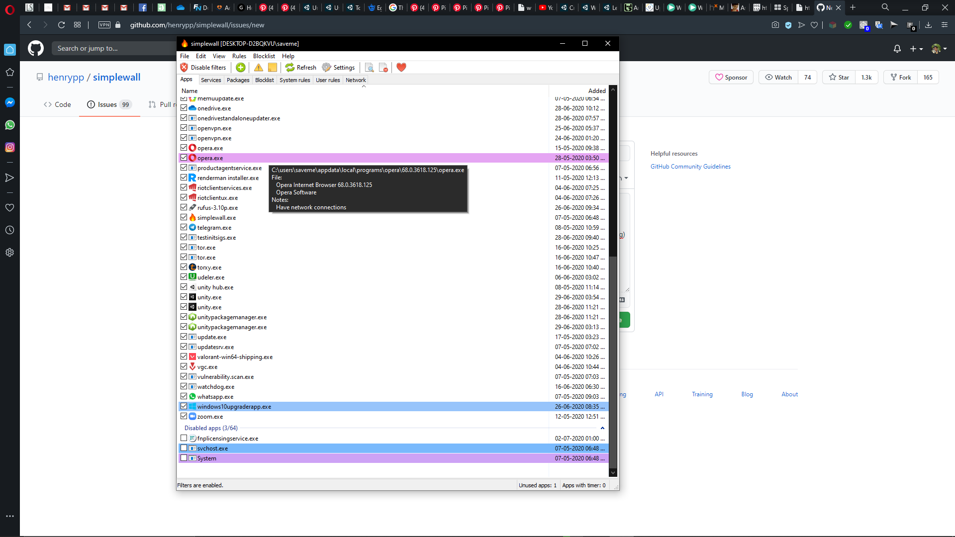 no internet / sometimes simplewall automatically denies internet · Issue #709 · henrypp ...