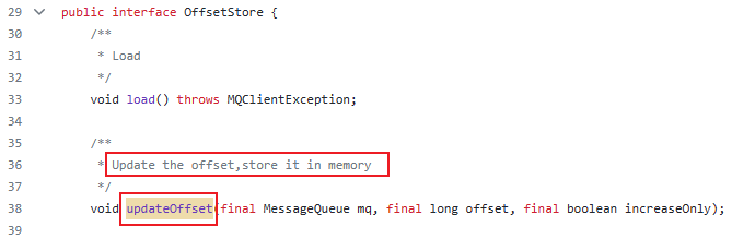 Code comments of updateConsumeOffset() should be corrected · Issue #7489 · apache/rocketmq · GitHub