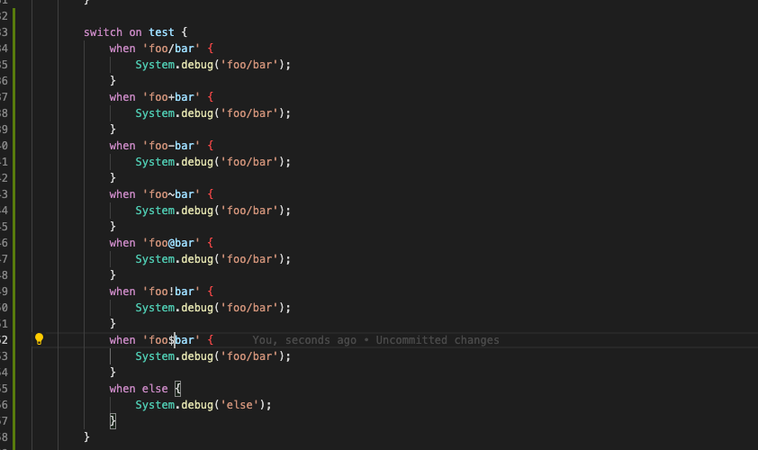 Syntax highlight doesn't understand Apex Switch statements · Issue #967 ...