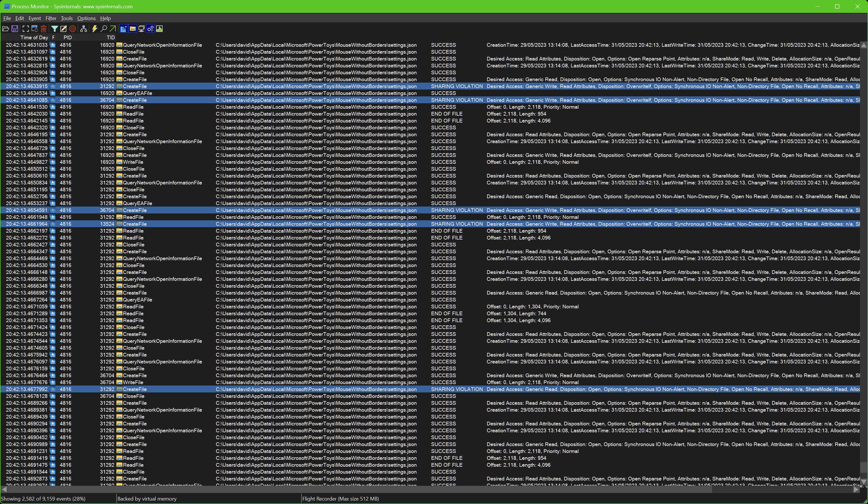 MouseWithoutBorders multiple threads conflicting access to settings ...