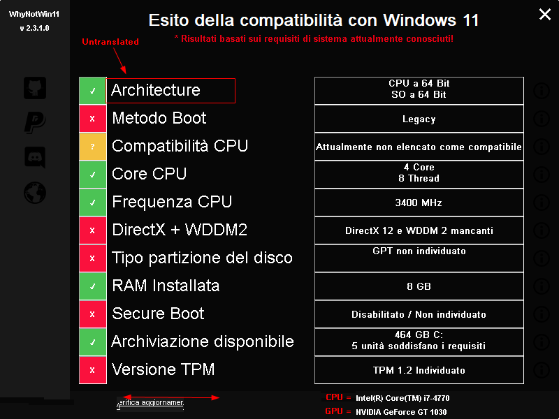 WhyNotWin11 2.3.1.0 - GUI Issues · Issue #466 · rcmaehl/WhyNotWin11 · GitHub