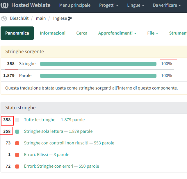 Weblate - Italian translation false error · Issue #1456 · bleachbit/bleachbit · GitHub