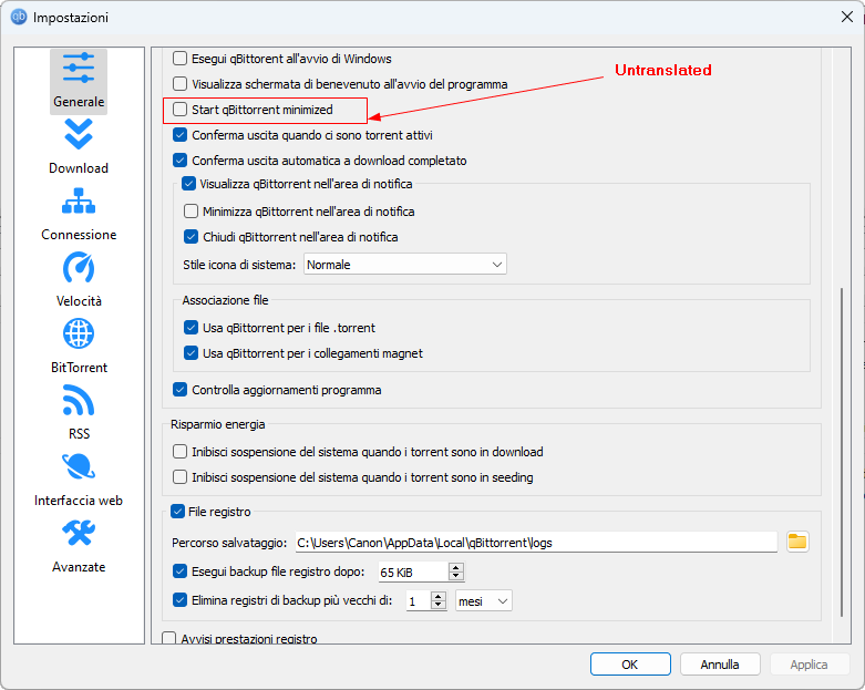 GUI issue - String not translated · Issue #18788 · qbittorrent/qBittorrent · GitHub