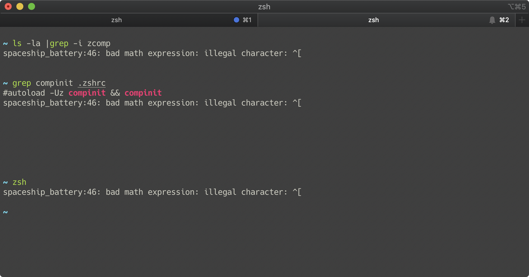 spaceship_battery:44: bad math expression: illegal character: ^[ · Issue #825 · spaceship-prompt ...