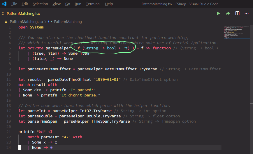 Tour of F#: in "Pattern Matching" section, the second example code fails compilation · Issue ...