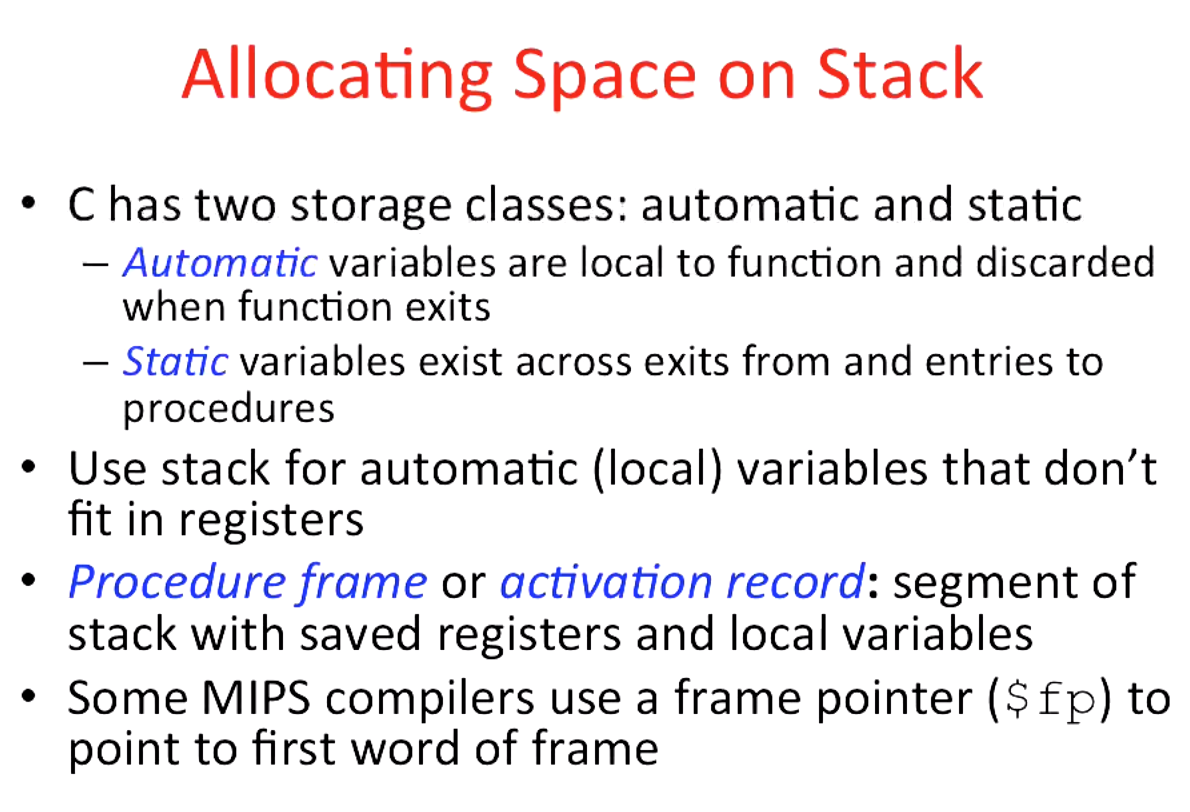 CS61C 6: Instruction, Part 2: MIPS, MIPS Functions · Issue #49 · xxleyi/learning_list · GitHub