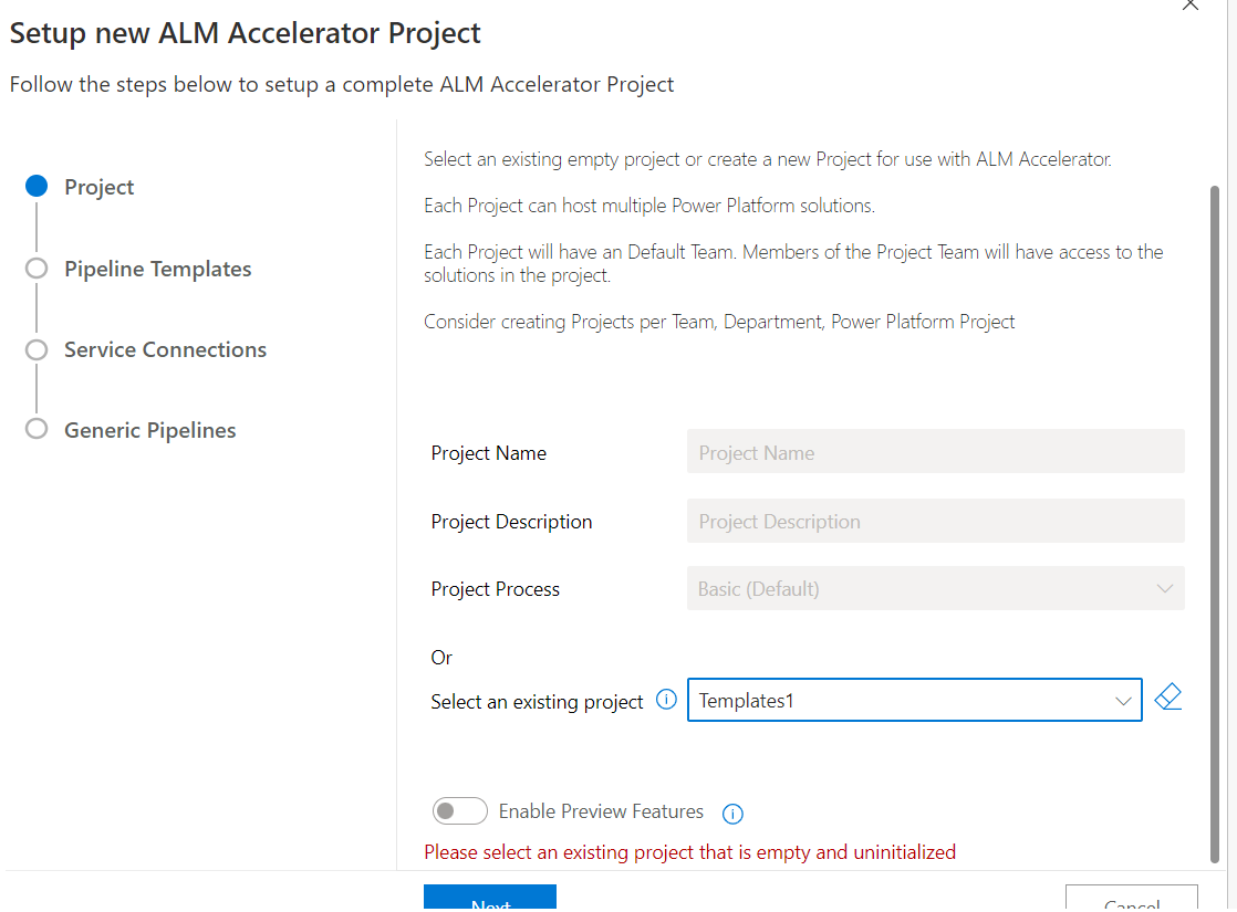 [ALM Accelerator - FEATURE] templates repo usage in multiple projects ...