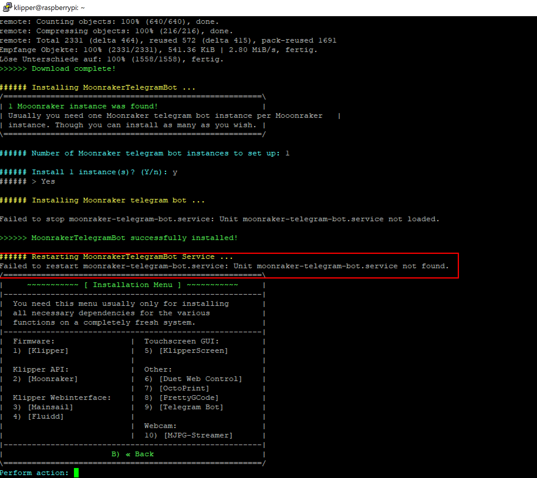 Telegram Installation Bug · Issue #198 · dw-0/kiauh · GitHub