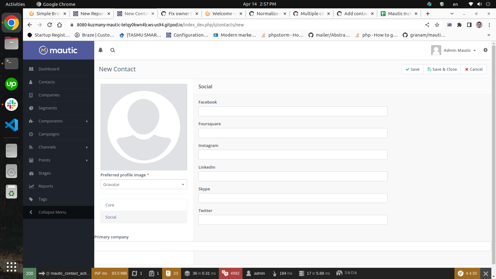 Create Contact Page · Issue #12222 · mautic/mautic · GitHub
