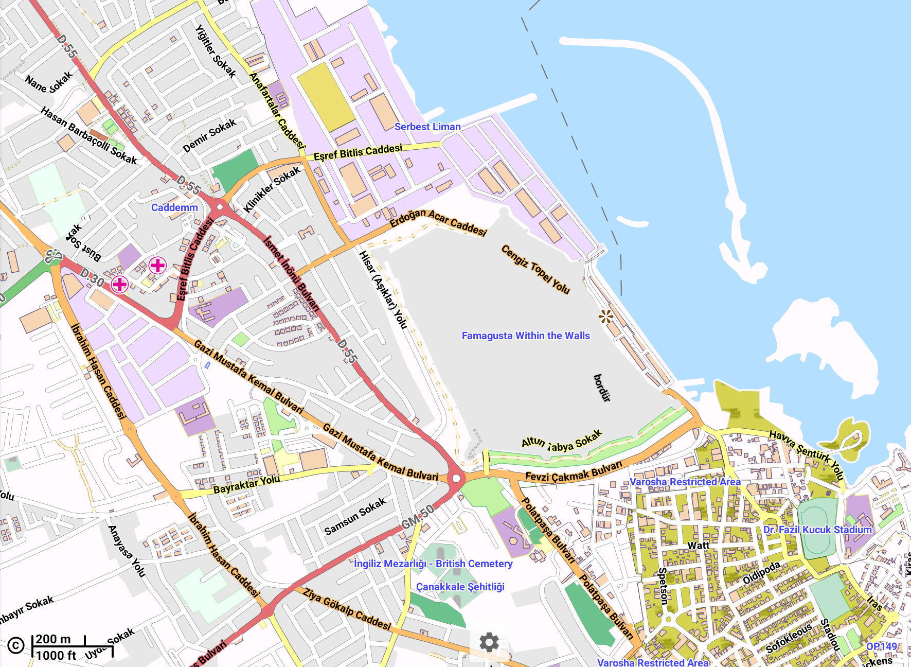 Streets Pois In Famagusta Within The Walls Barely Visible · Mapsforge Mapsforge · Discussion