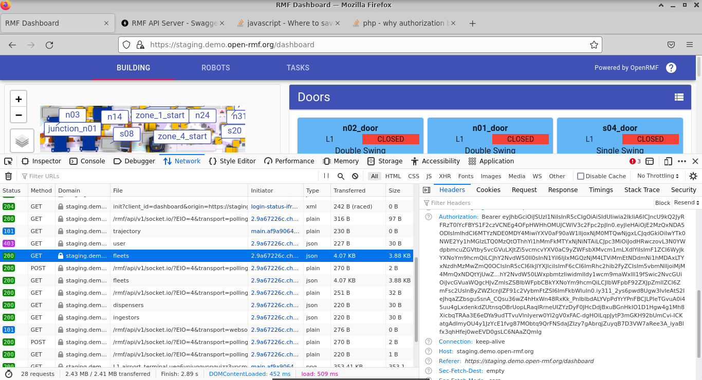 GET /users does not have a Bearer Token · Issue #527 · open-rmf/rmf-web · GitHub
