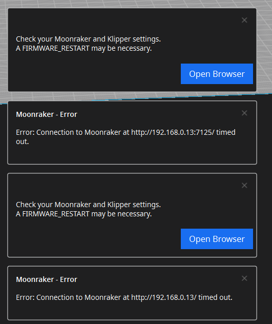 Unable To Connect To Moonraker With 540 · Issue 16056 · Ultimakercura · Github