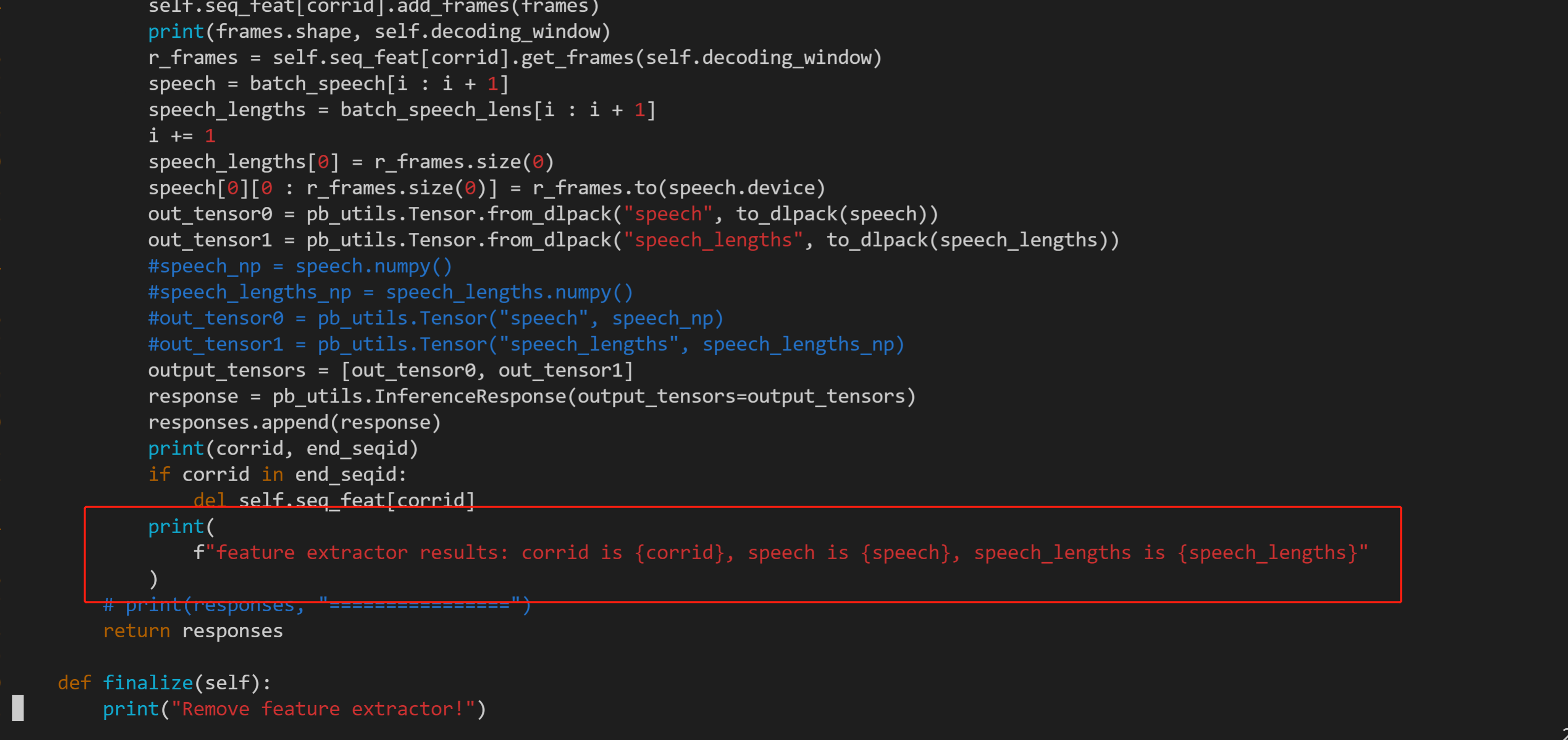 Failed to process the request(s) for model instance 'feature_extractor ...