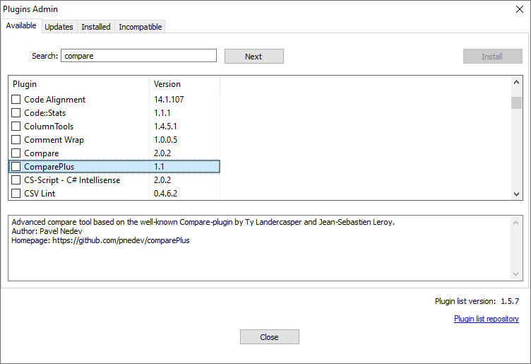 Missing plugin · Issue #560 · notepad-plus-plus/nppPluginList · GitHub