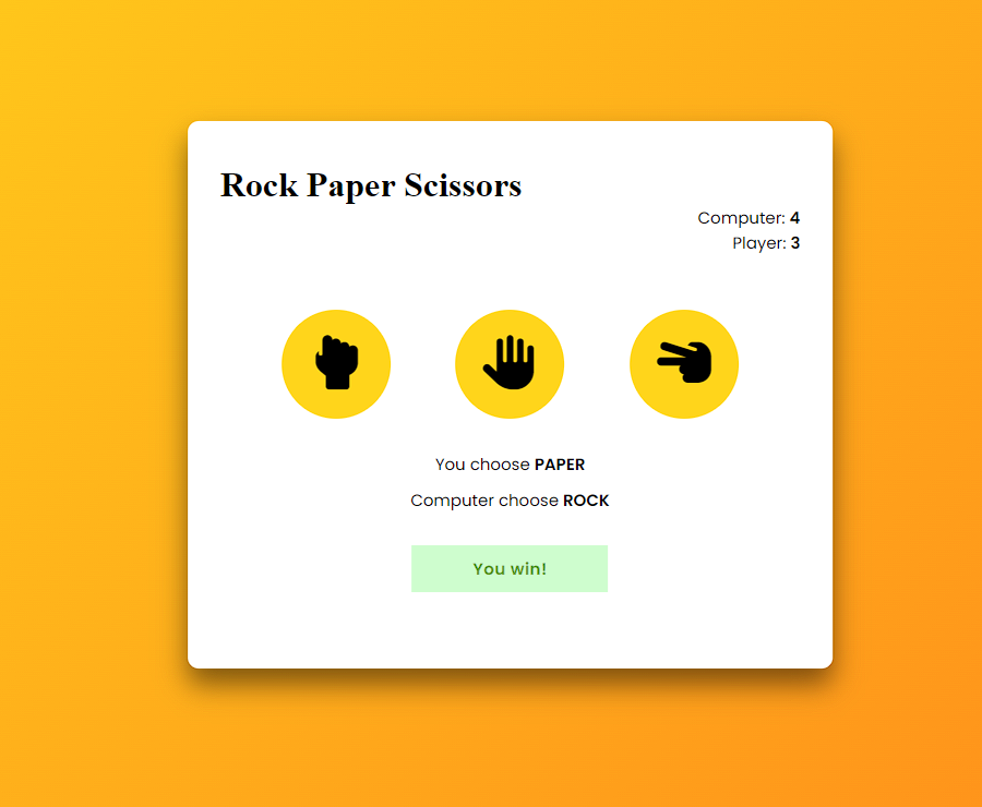 GitHub - gunayshakhmuradova/Rock-Paper-Scissors: This game created with ...