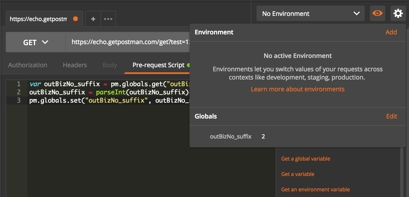 When restarted, the global environment variable will be reset · Issue #4232 · postmanlabs ...