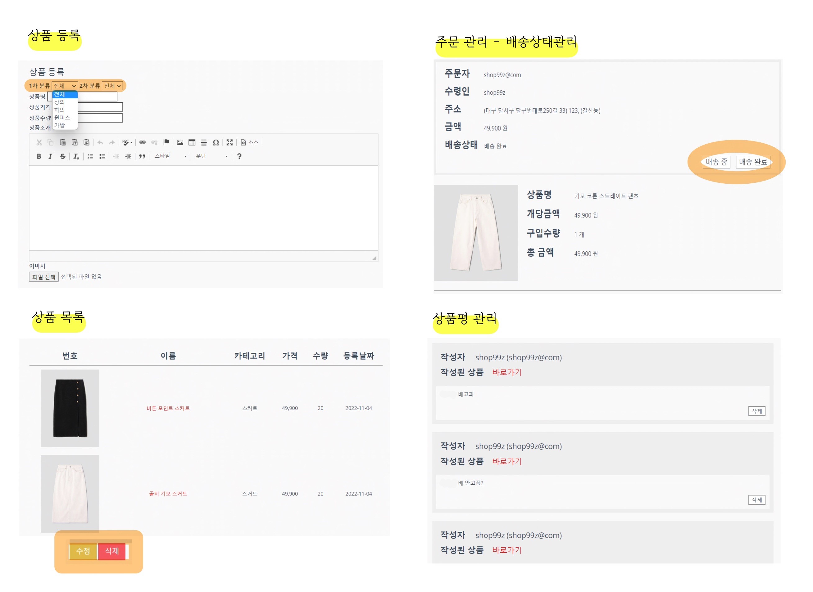 GitHub - hseonjin/Spring-ShoppingMall: Spring을 통한 Shopping Mall 웹 구현