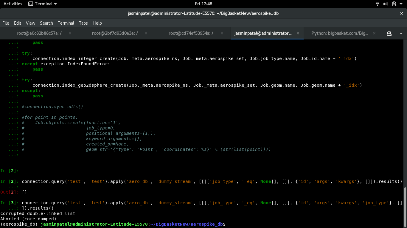 double free or corruption (!prev) and corrupted double-linked list · Issue #242 · aerospike ...