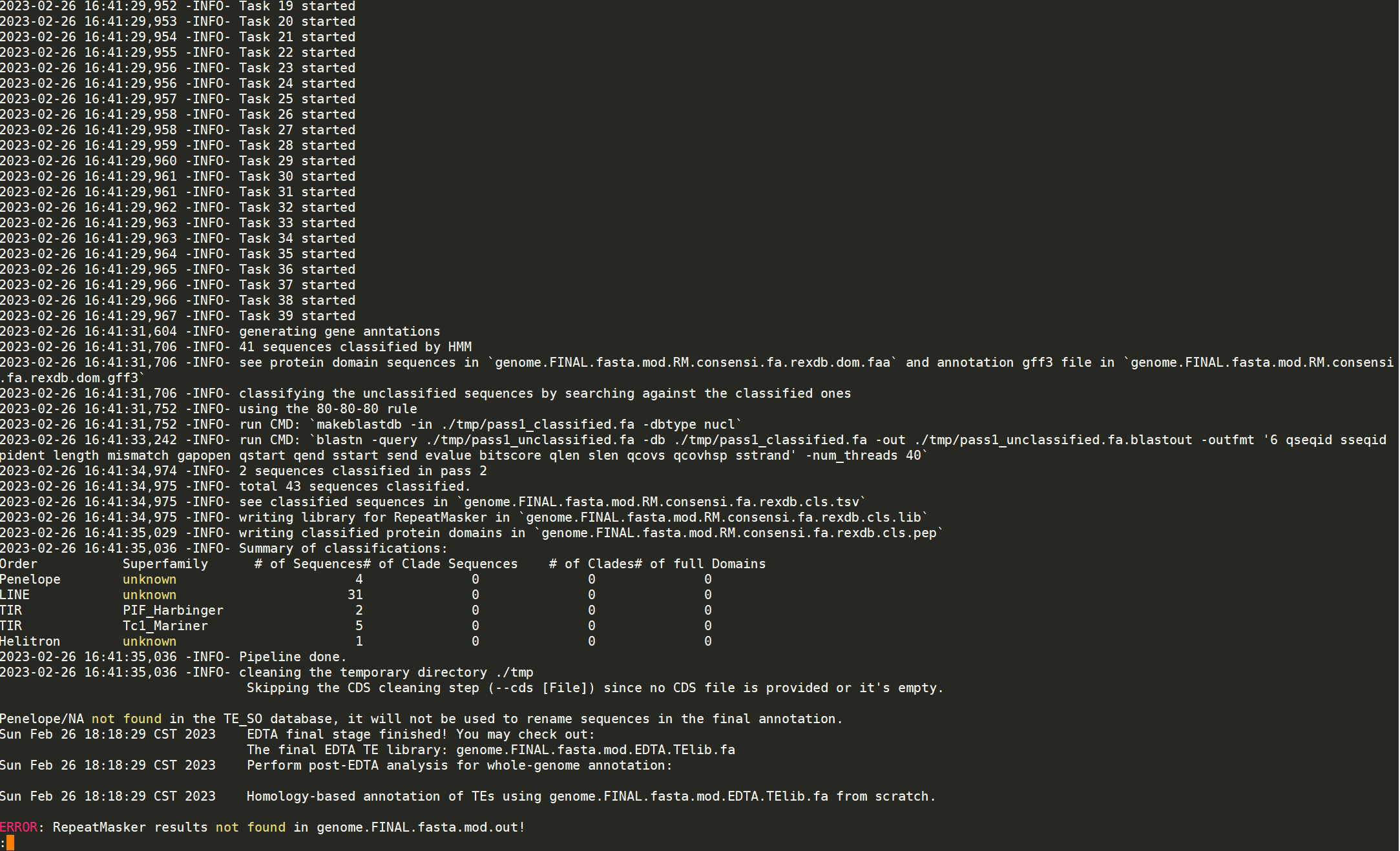 Error Repeatmasker Results Not Found In Genomefinalfastamodout · Issue 337 · Oushujun