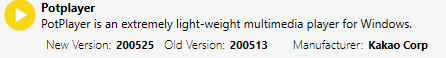 Potplayer beta version showing as update to latest stable version ...