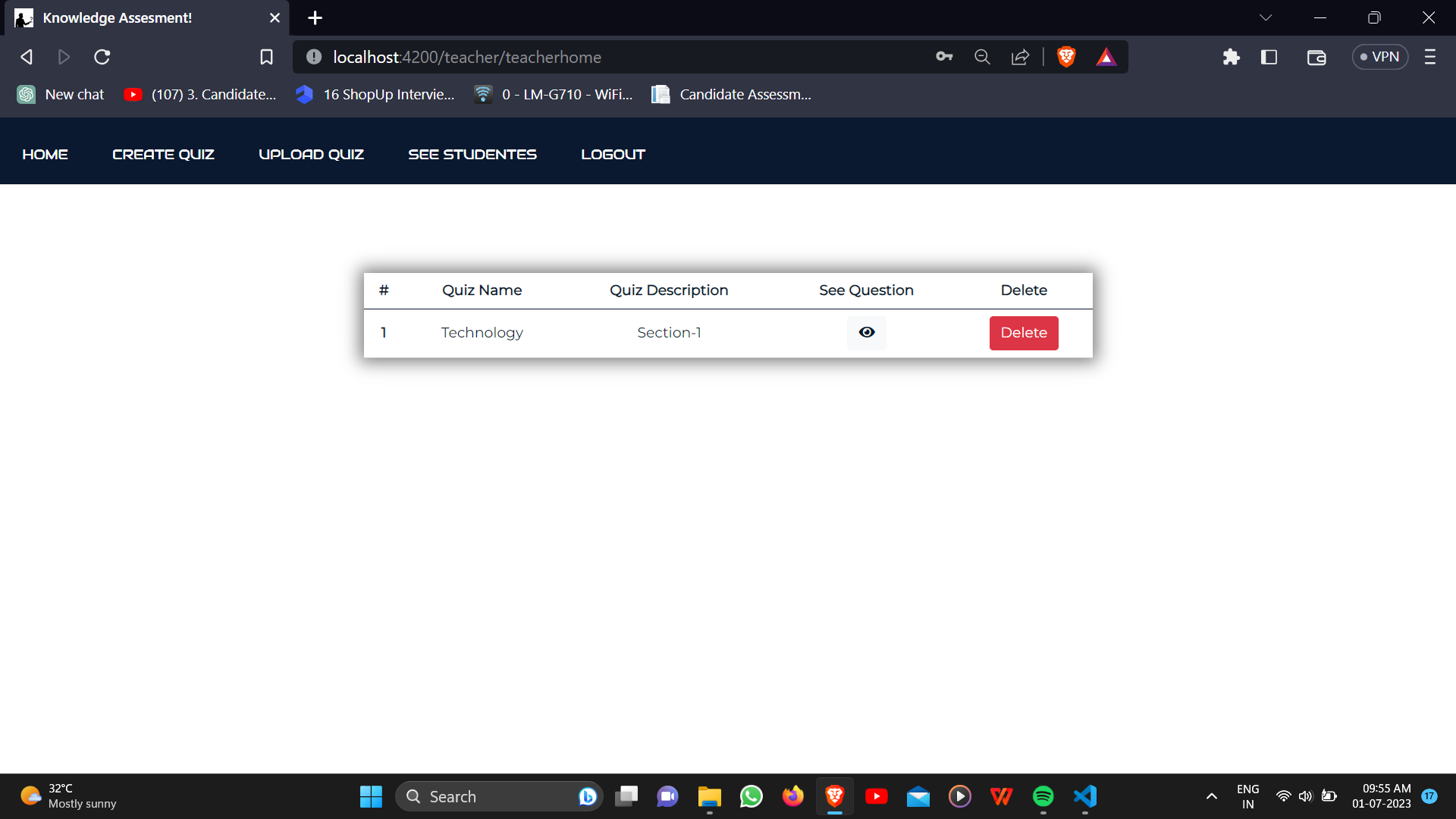 Github Ashwinsupernovaonline Secure Quiz System Developed An Online Secure Quiz System Using 