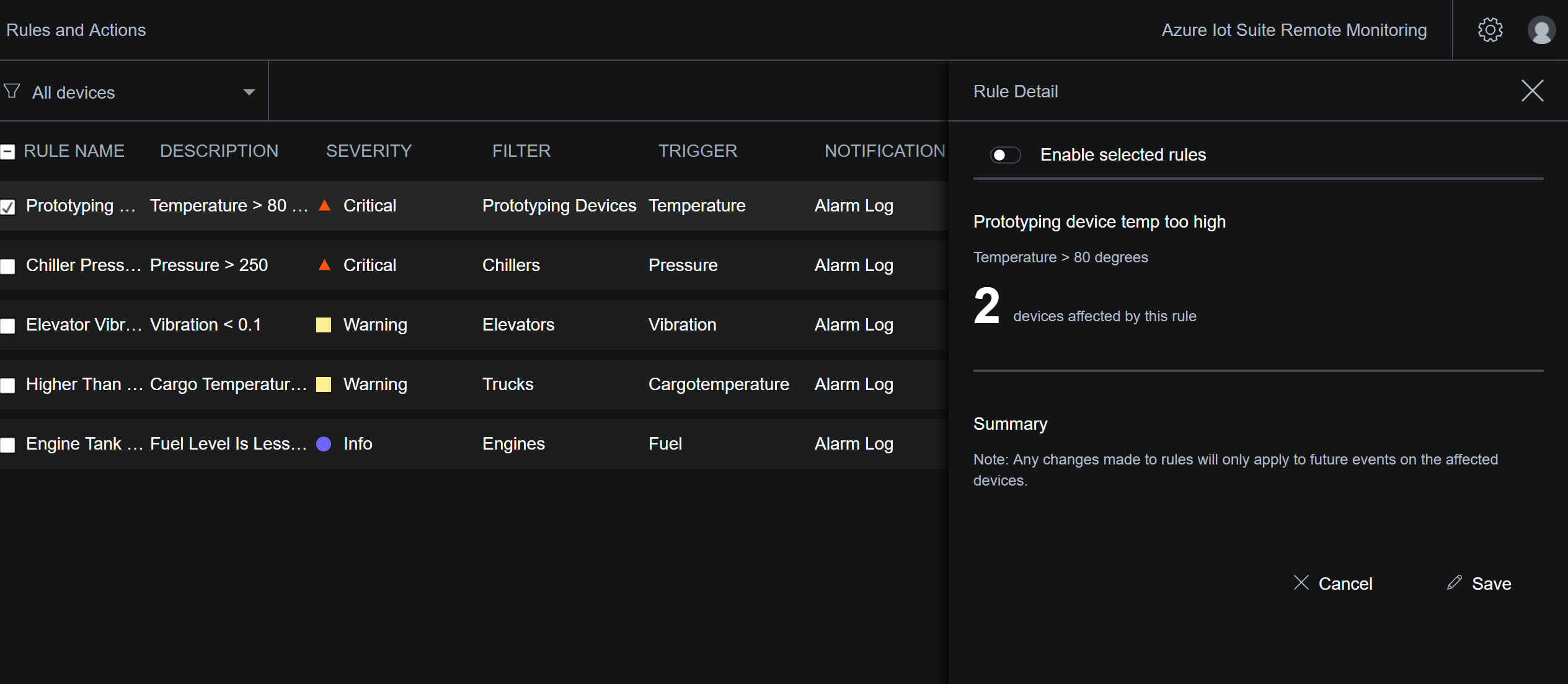 Change text on rules enable/disable · Issue #500 · Azure/pcs-remote-monitoring-webui · GitHub