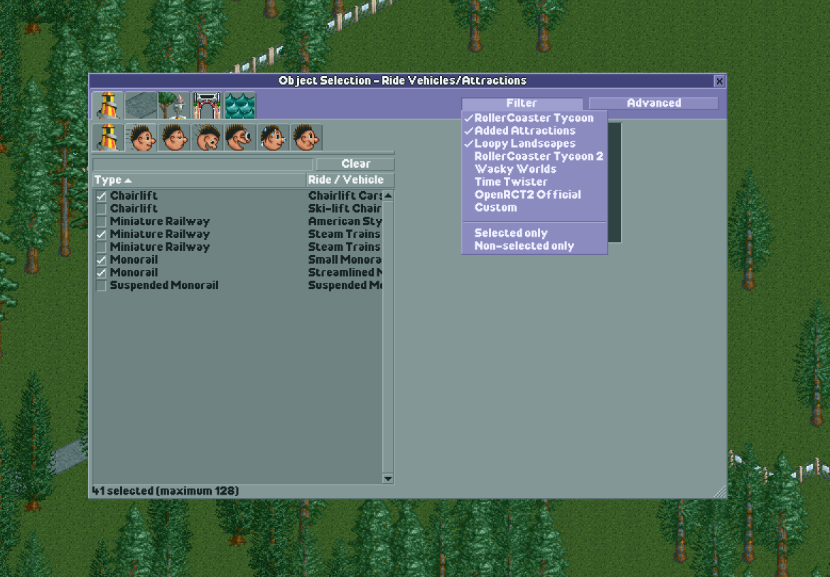 RCT1 object source filters from #7106 are not functional · Issue #7204 · OpenRCT2/OpenRCT2 · GitHub