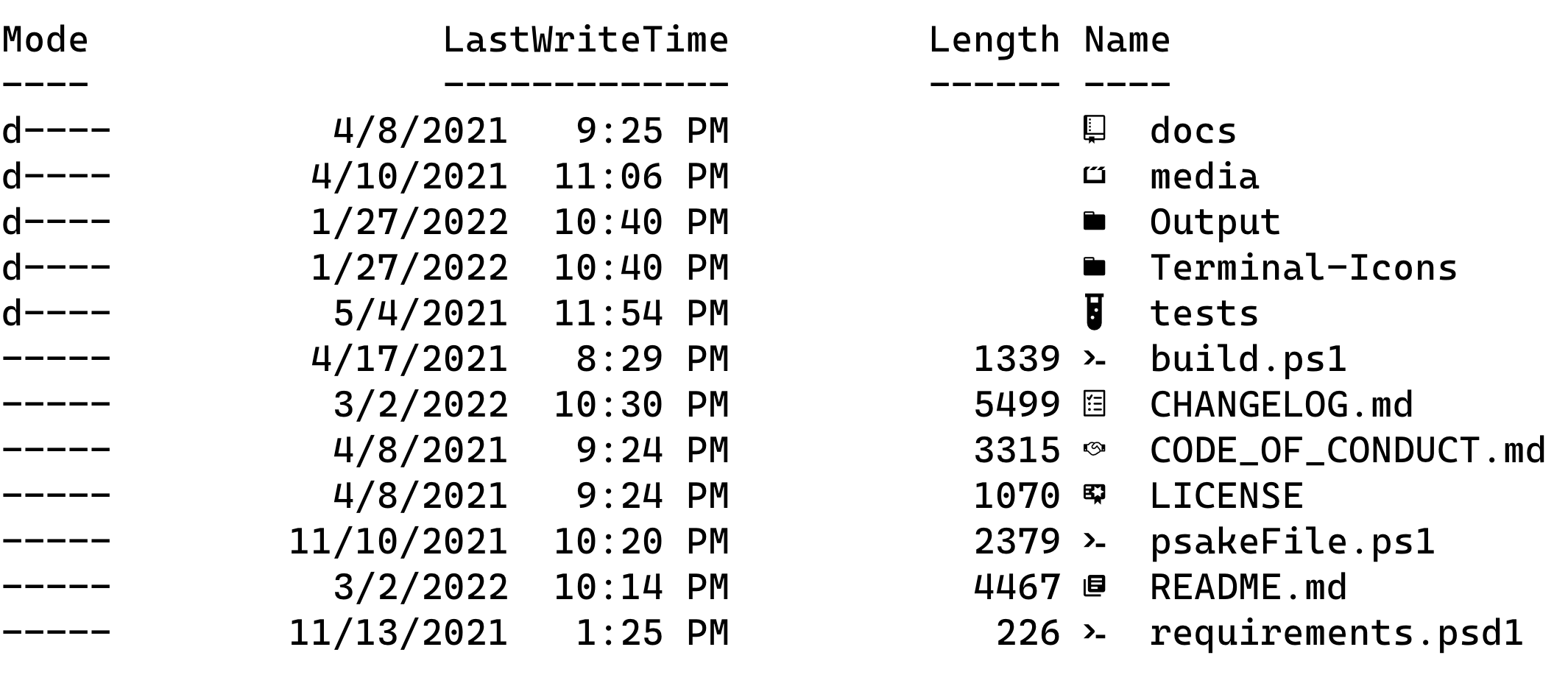 Request: Light theme · Issue #69 · devblackops/Terminal-Icons · GitHub