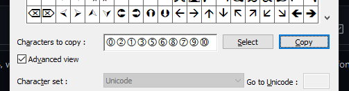 Unicode Rendering Error on Wingding Enclosed Alphanumerics and Bullet ...