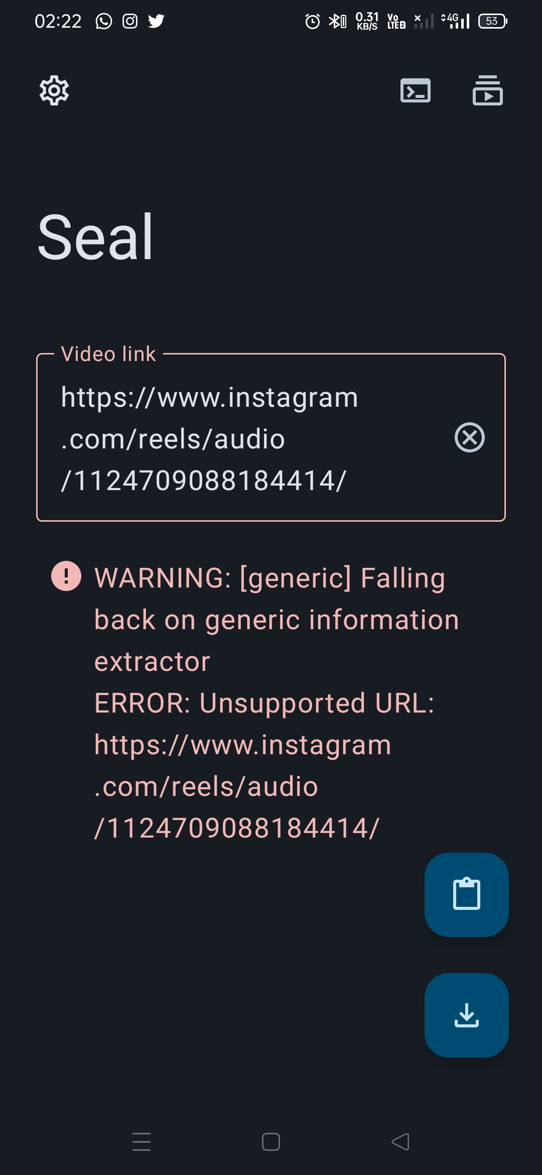 Audio unable to Download · Issue #641 · JunkFood02/Seal · GitHub