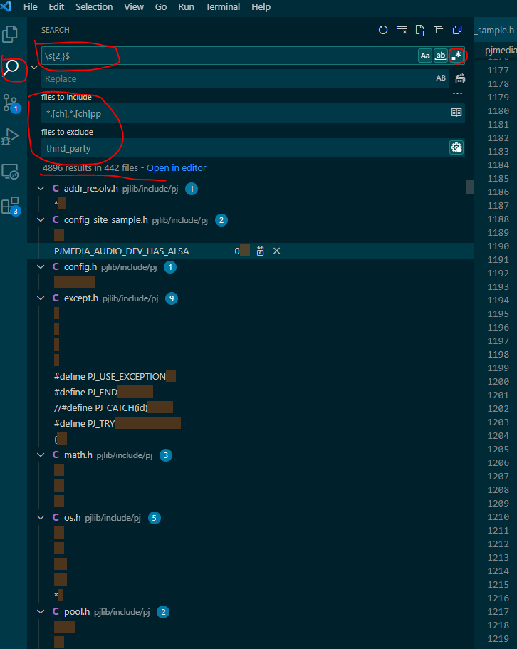 Remove extra spaces in code · Issue #3387 · pjsip/pjproject · GitHub