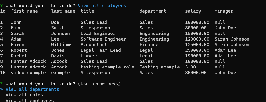 Github Michrira Mremployeetracker