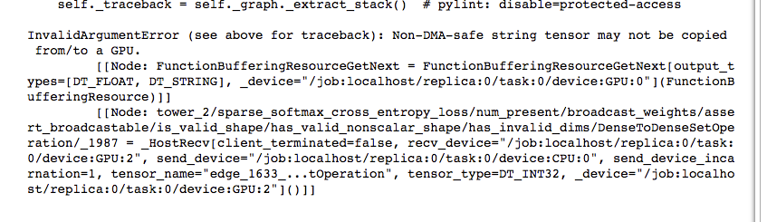 Using Dataset api with Estimator in MirroredStrategy, Non-DMA-safe string tensor error · Issue ...