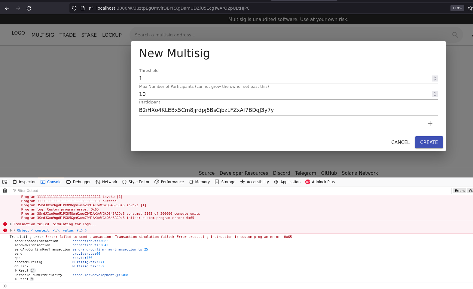 Unable To Initialize Multisig · Issue 4 · Project Serummultisig Ui · Github 