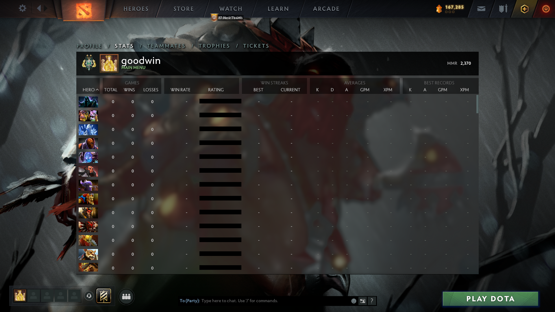 Dota 2 profile stats not showing · Issue #7091 · ValveSoftware/Dota2 ...