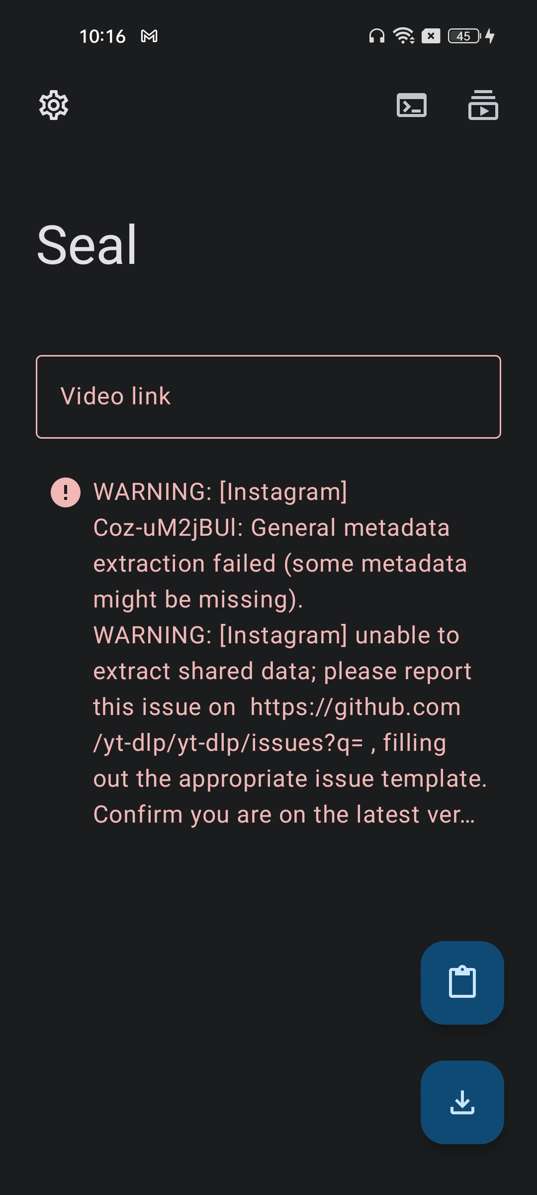 Instagram Download Error · Issue 642 · Junkfood02seal · Github