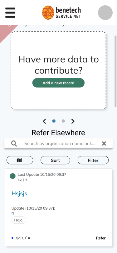 Mobile: ServiceNet CBO Interface Homepage layout · Issue #1327 · openreferral/ServiceNet · GitHub