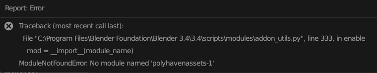 Unable To Use Addon · Issue 57 · Poly Havenpolyhavenassets · Github