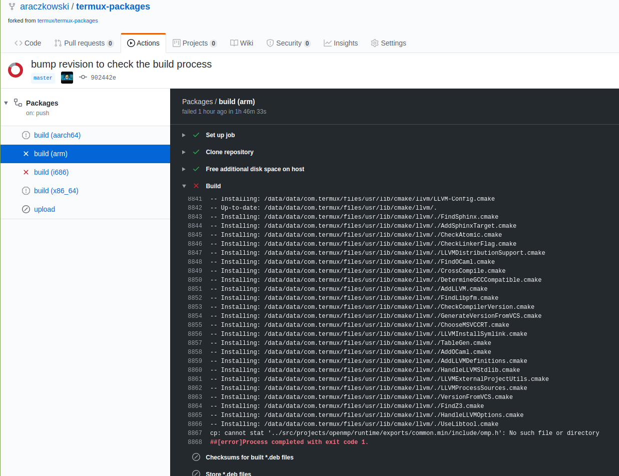 libllvm build problem - omp.h No such file or directory · Issue #5363 · termux/termux-packages ...