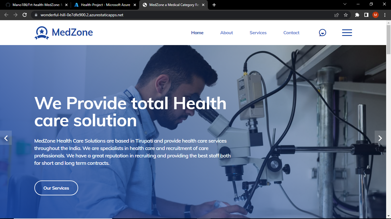 GitHub - Mano186/Frt-health-MedZone: MedZone Health Project