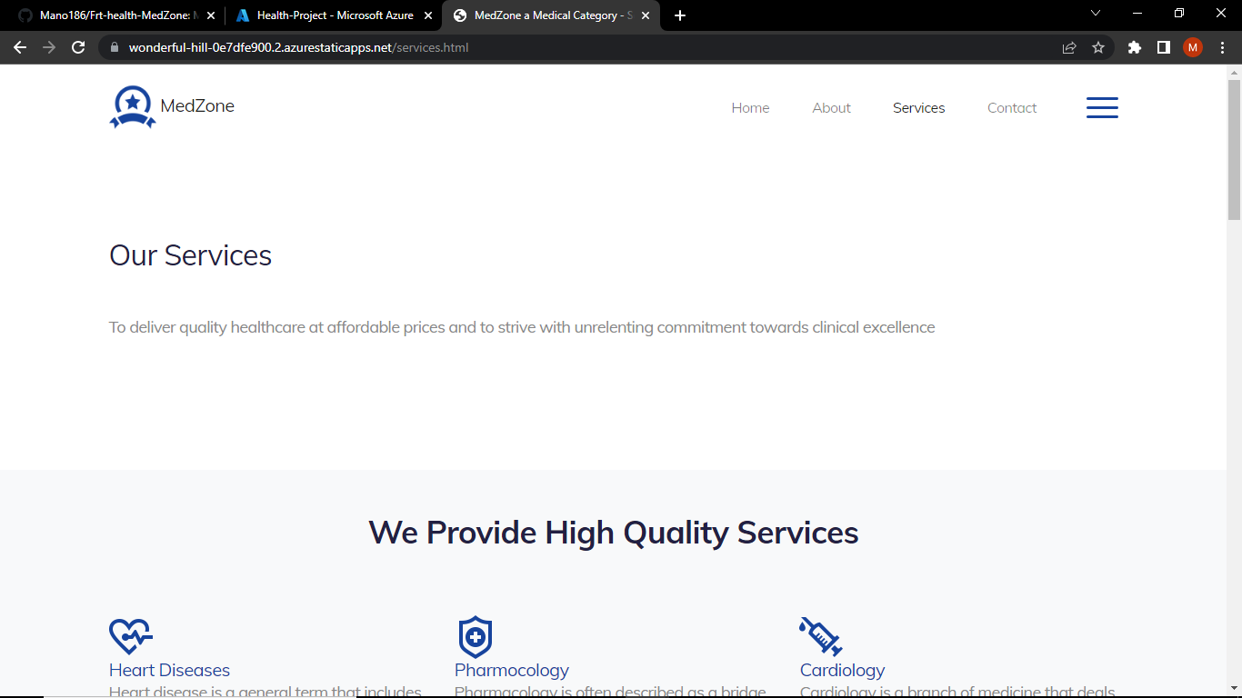 GitHub - Mano186/Frt-health-MedZone: MedZone Health Project
