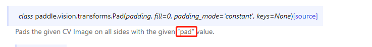 paddle.vision.transforms.pad · Issue #4774 · PaddlePaddle/docs · GitHub