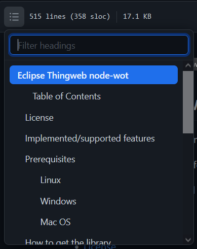 Improve README.md by using dropdowns · Issue #671 · eclipse-thingweb/node-wot · GitHub