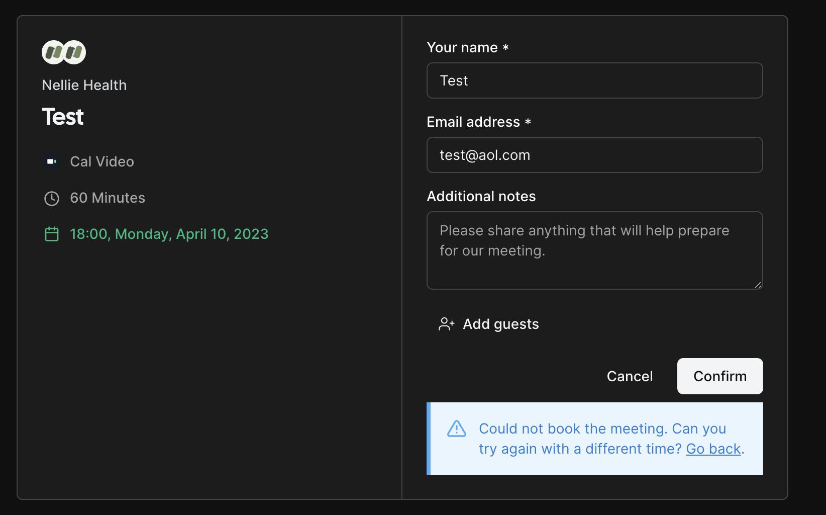 Cal 1233 Bookings For Any 6pm Americadetroit Do Not Work No Availability Msg · Issue 7667 