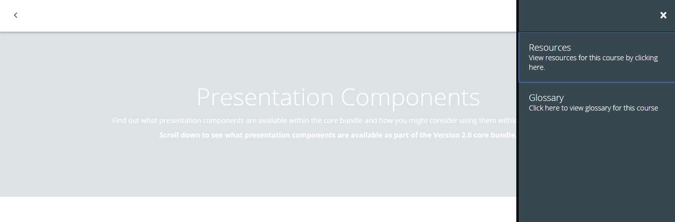 add option to view glossary & resources seperatly · Issue #2221 · adaptlearning/adapt_framework ...