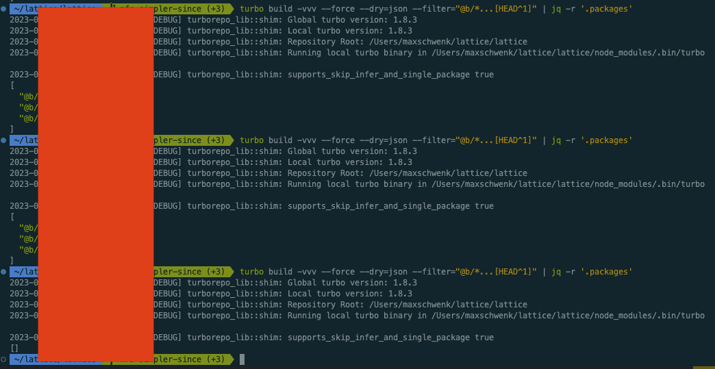 [turborepo] Non-deterministic `turbo` change detection when using certain workspace configs ...