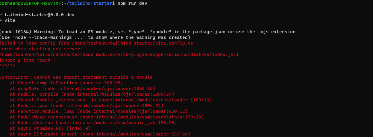 SyntaxError: Cannot use import statement outside a module · Issue #1 · dolanmiu/vite-plugin ...