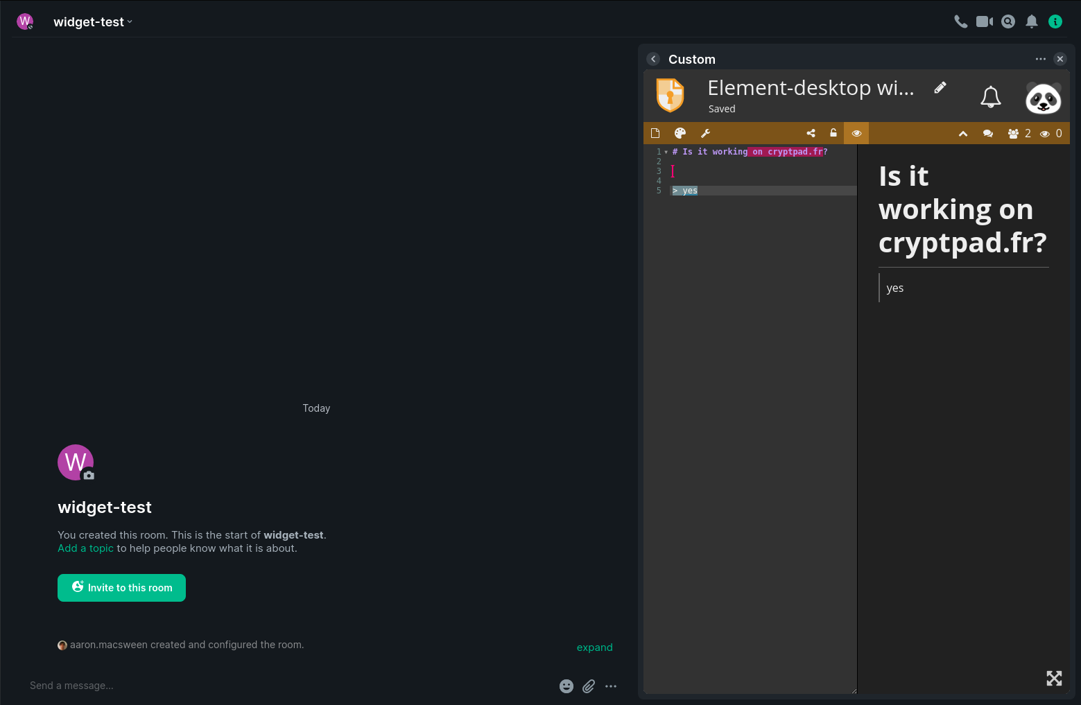 Matrix Widget? · Issue #890 · cryptpad/cryptpad · GitHub
