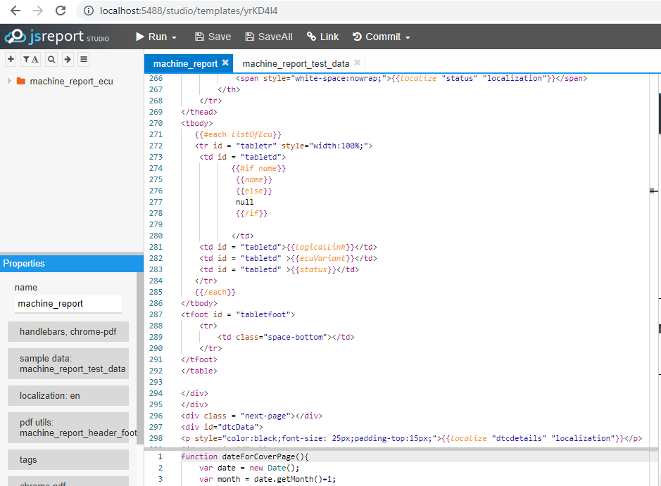 JSReport - Error Extra line showing after table data break into second page, Error only header ...
