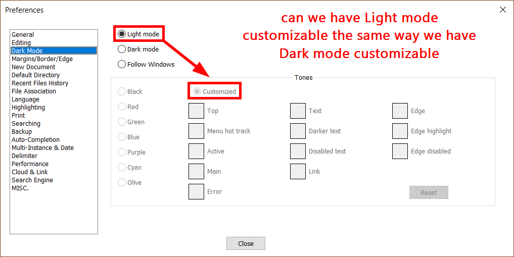 [Feature Request] - Ability to customize color Tones in Light Mode · Issue #13255 · notepad-plus ...